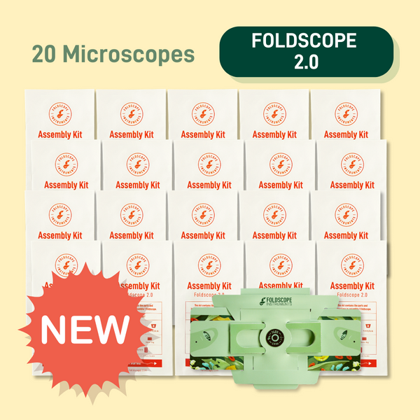 Basic Classroom Kit 2.0 (20 Foldscope 2.0 Paper Microscopes ...